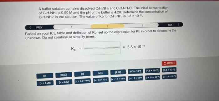 Solved A buffer solution contains dissolved C.H.NH. and CH | Chegg.com