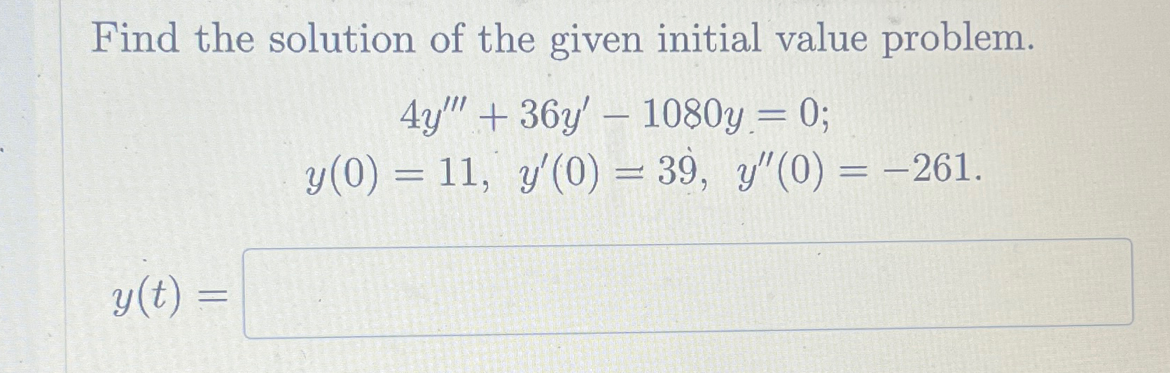 Find the solution of the given initial value | Chegg.com