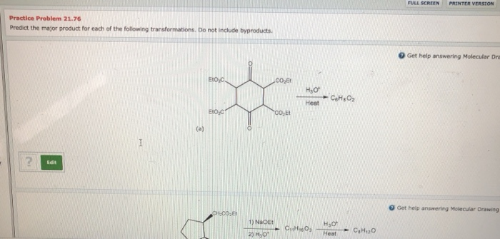 Solved FULL SCREEN PRINTER VERSION Practice Problem 21.76 | Chegg.com