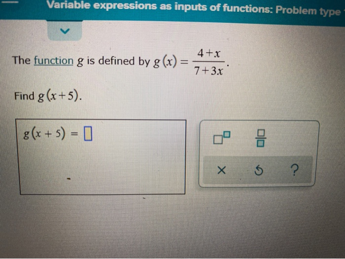 Solved Variable expressions as inputs of functions: Problem | Chegg.com