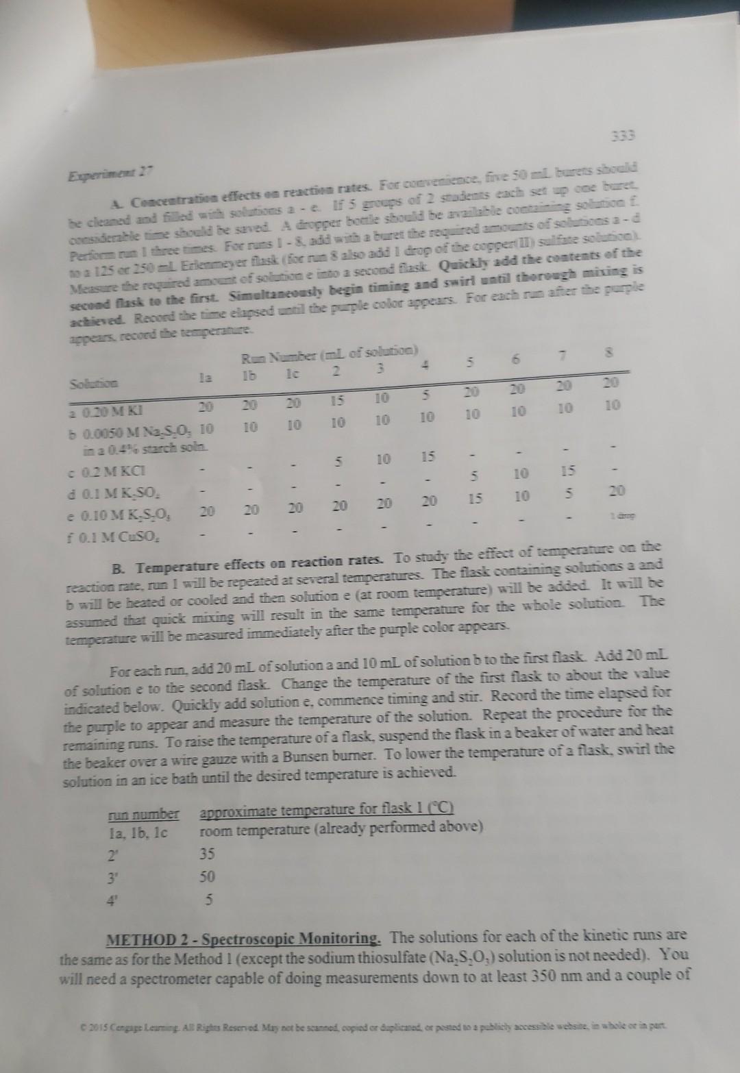 Solved What is the purpose of using the CuSO4 solution in | Chegg.com