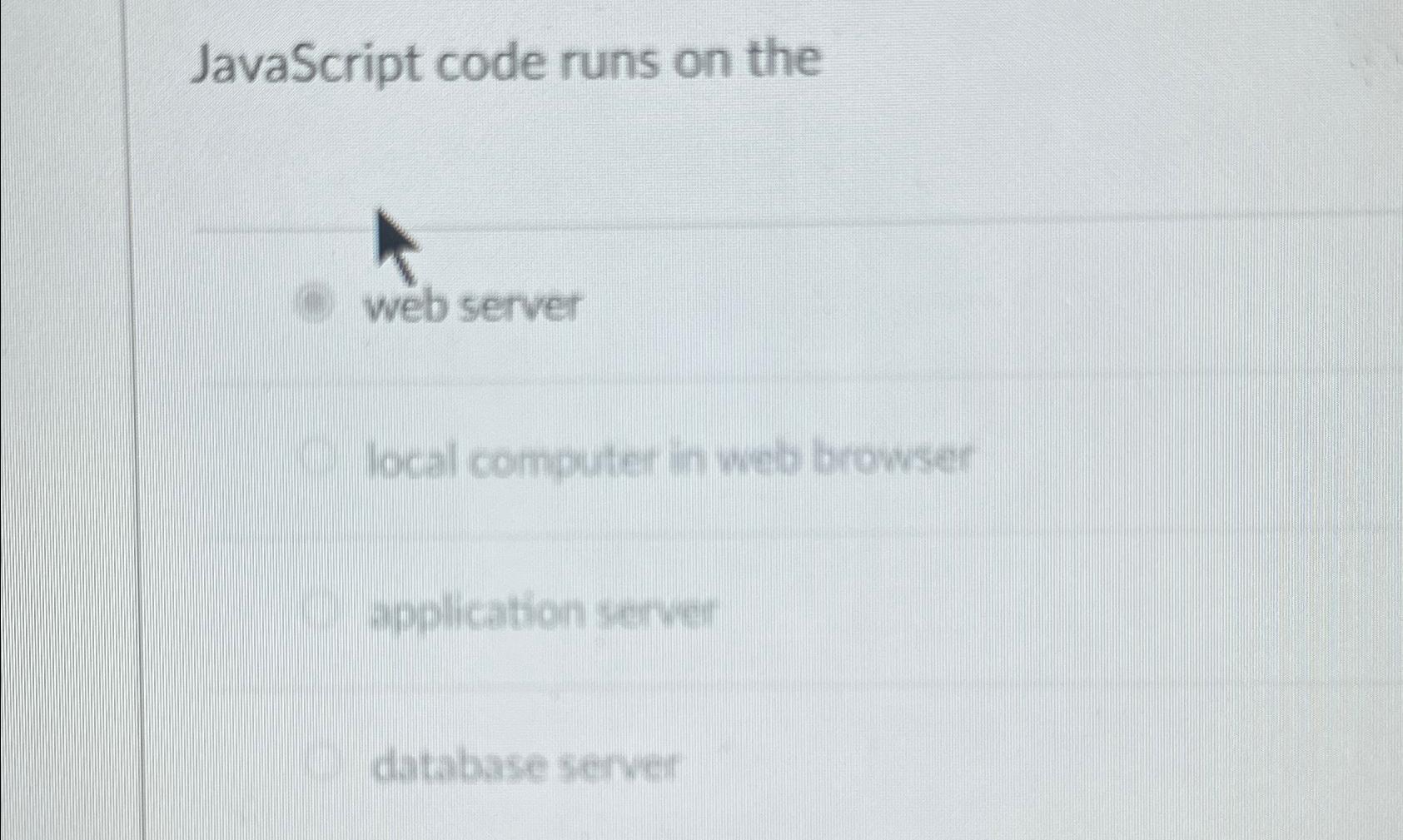 Solved Javascript Code Runs On Theweb Serverlocal Computer