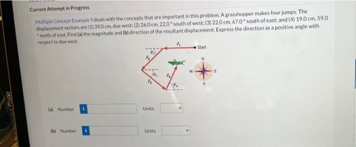 Solved Current Attempt in Progress Multiple Concept Example | Chegg.com
