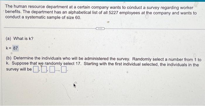 Solved The human resource department at a certain company | Chegg.com