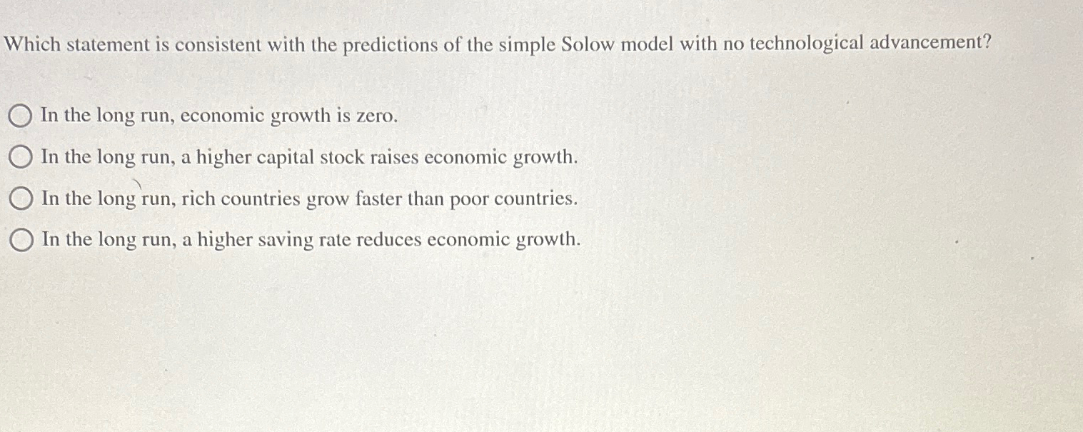 Solved Which statement is consistent with the predictions of | Chegg.com