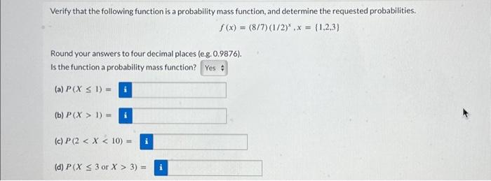 Solved Verify that the following function is a probability | Chegg.com