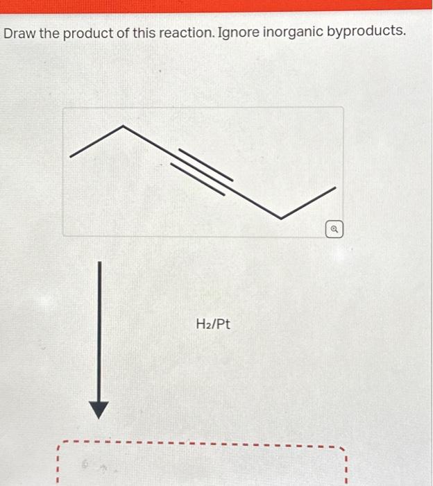 Solved Draw the product of this reaction. Ignore inorganic | Chegg.com
