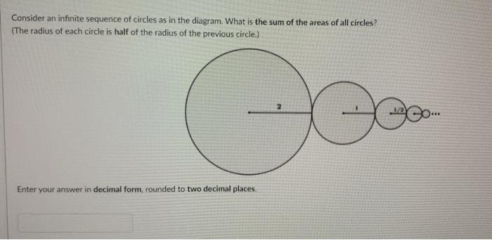 Solved Consider an infinite sequence of circles as in the | Chegg.com