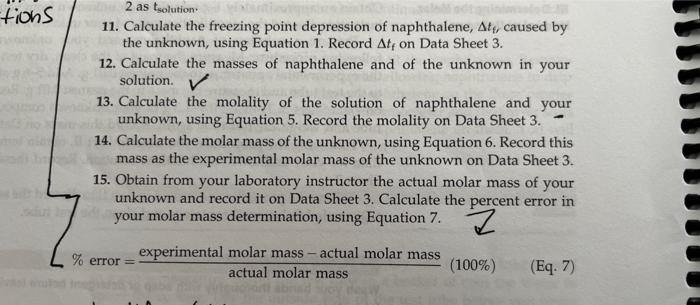Solved 2 as t solution. 11. Calculate the freezing point | Chegg.com