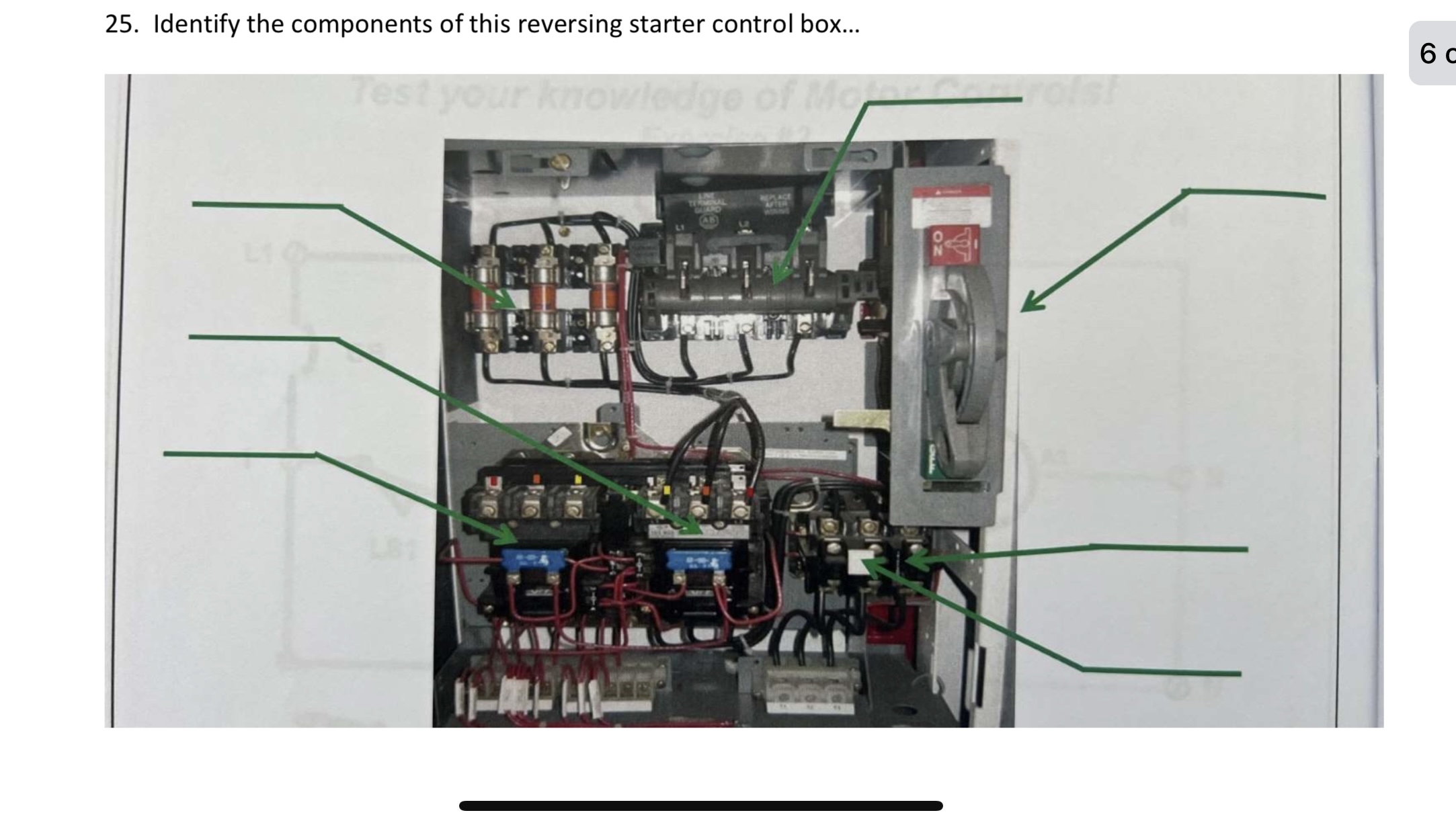 Solved Identify the components of this reversing starter | Chegg.com