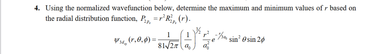 Solved Using the normalized wavefunction below, determine | Chegg.com