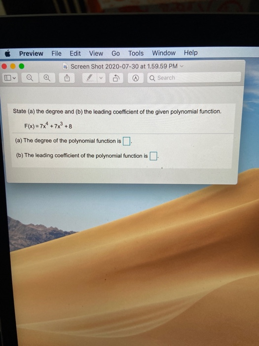 Solved Preview File Edit View Go Tools Window Help Screen | Chegg.com