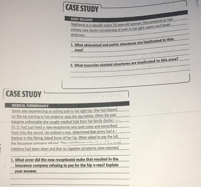Solved CASE STUDY BODY REGIONS Stephanie is a sexually | Chegg.com