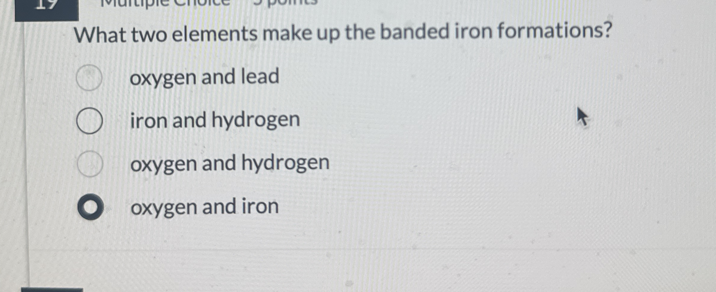 What two elements make up the banded iron | Chegg.com