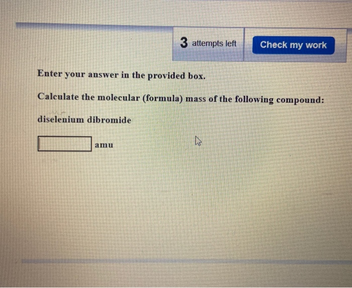 Solved 3 attempts left Check my work Enter your answer in | Chegg.com