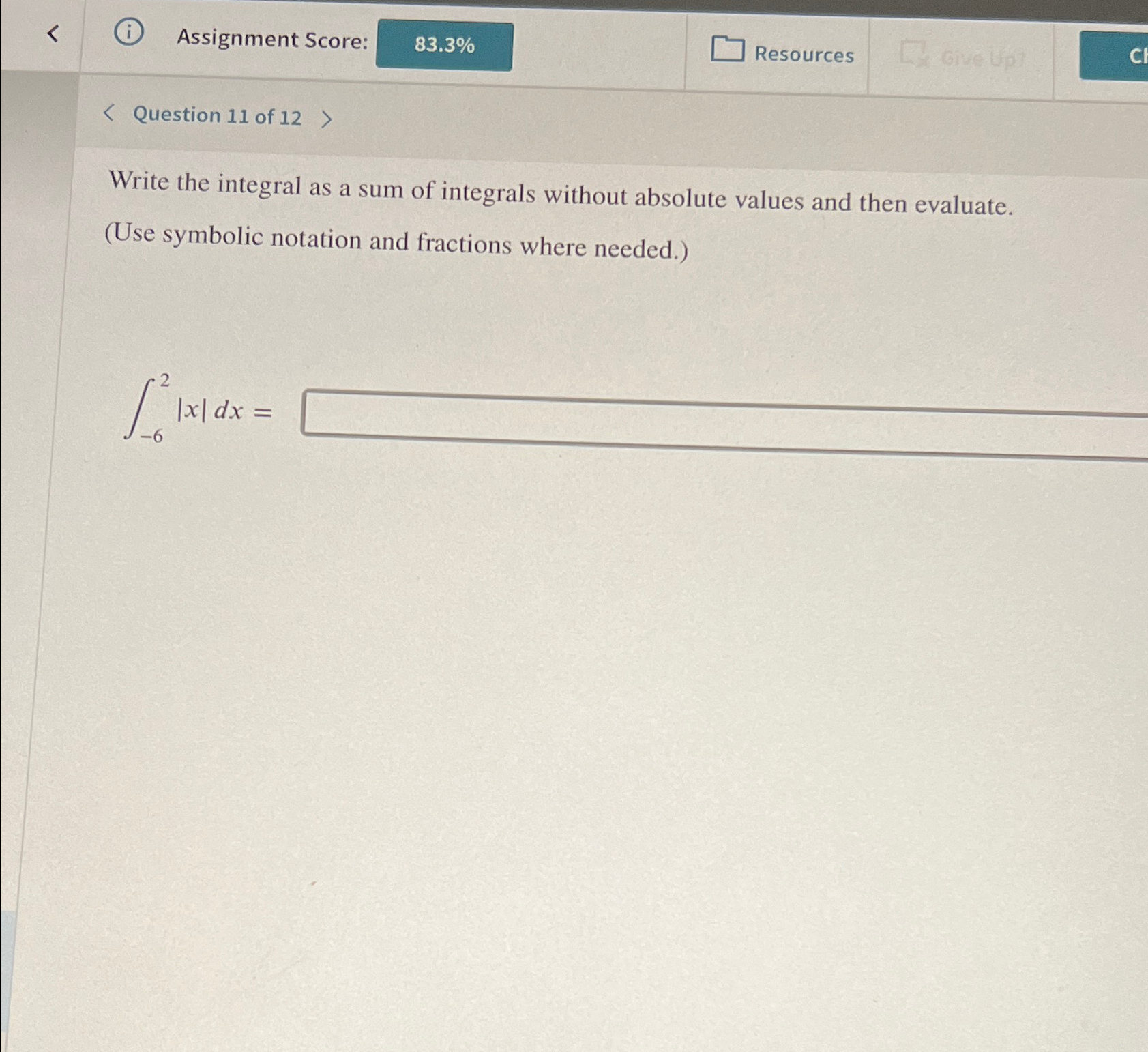 Solved Assignment Score:ResourcesQuestion 11 ﻿of 12Write the | Chegg.com