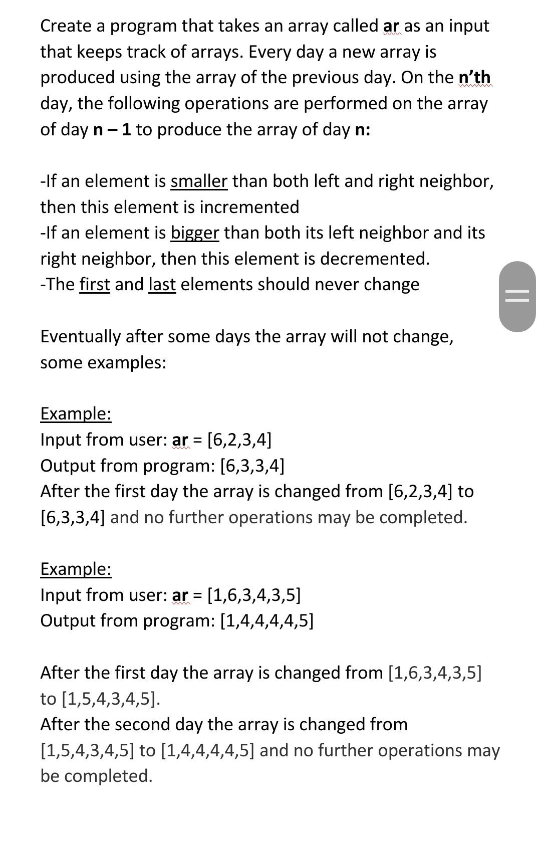 Solved Create A Program That Takes An Array Called Ar As An 