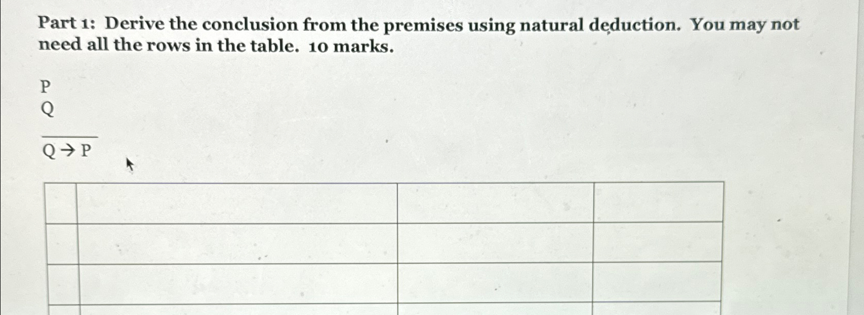 Part 1: Derive the conclusion from the premises using | Chegg.com