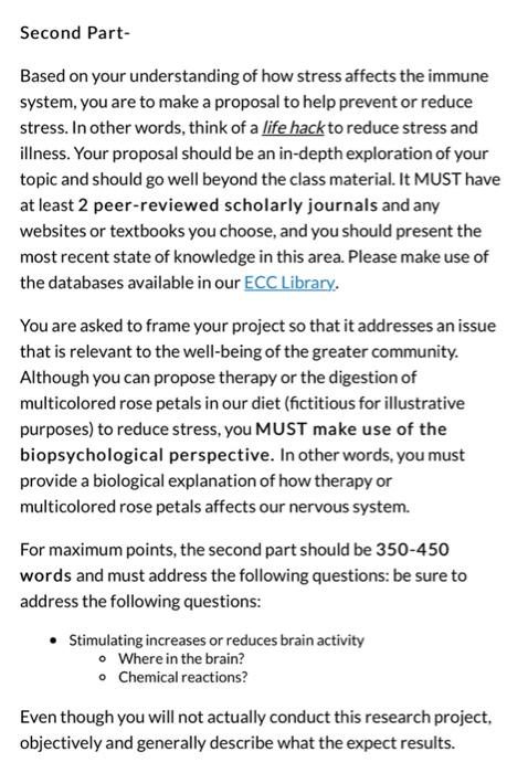 Solved Second Part- Based on your understanding of how | Chegg.com