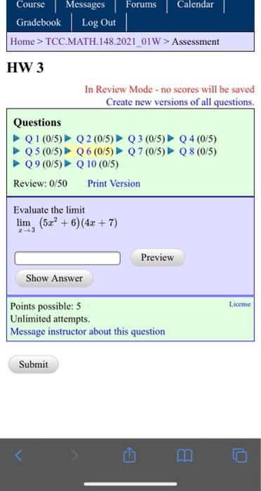Solved Course Messages Forums Calendar Gradebook Log Out | Chegg.com
