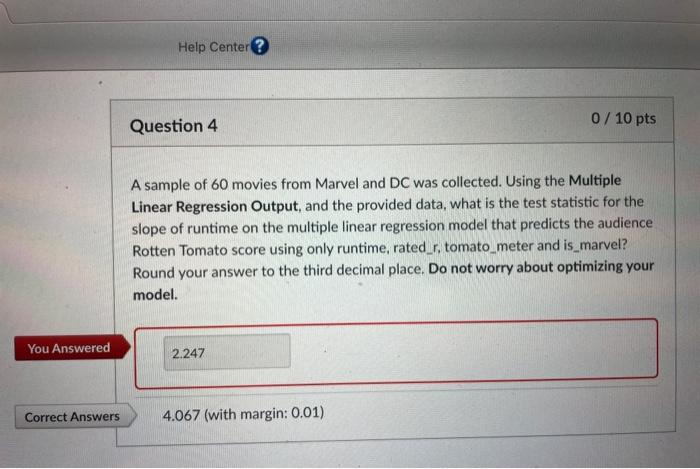 Solved A sample of 60 movies from Marvel and DC was | Chegg.com
