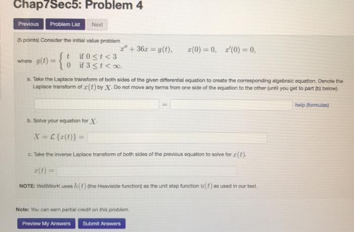 Solved Chap7Sec5: Problem 4 Previous Probler List Next (5 | Chegg.com