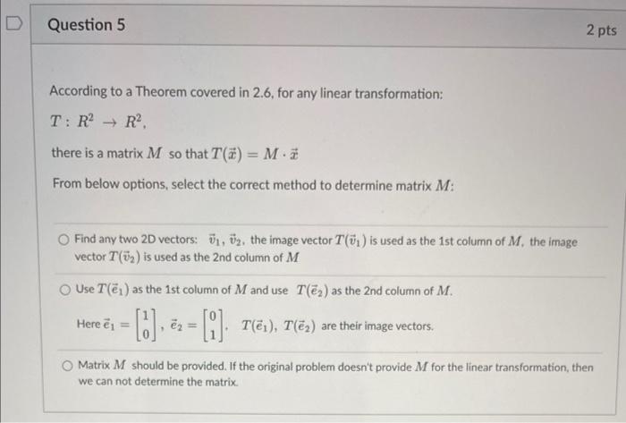 Solved According to a Theorem covered in 2.6, for any linear | Chegg.com