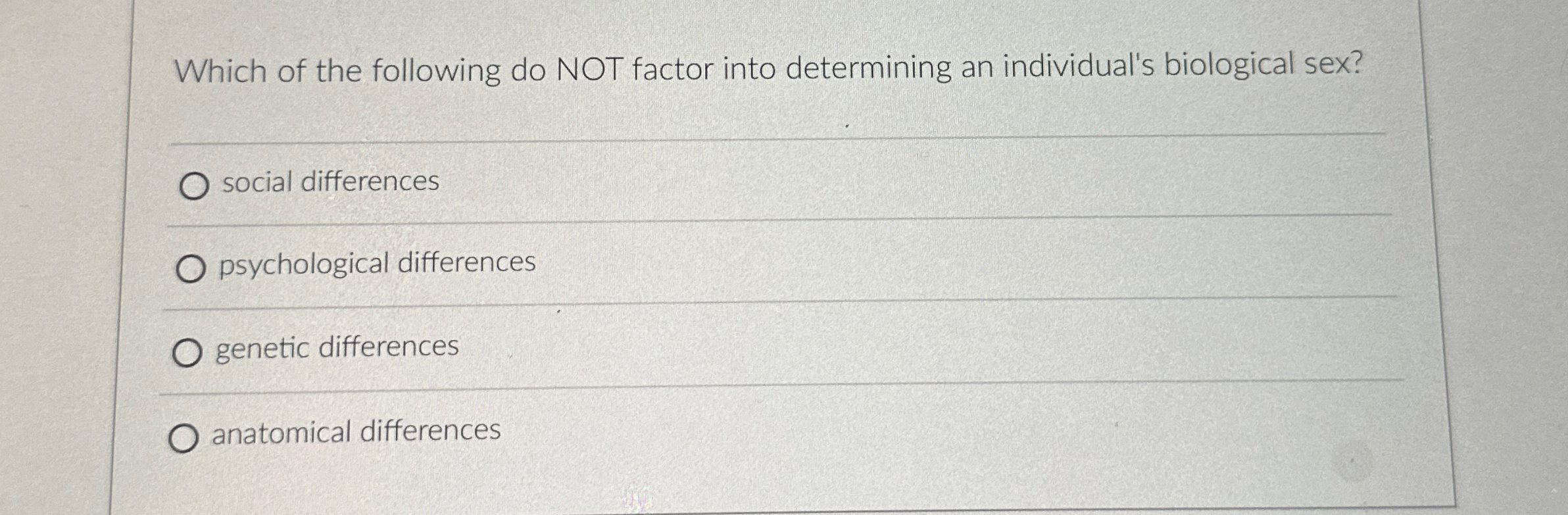 Solved Which of the following do NOT factor into determining | Chegg.com