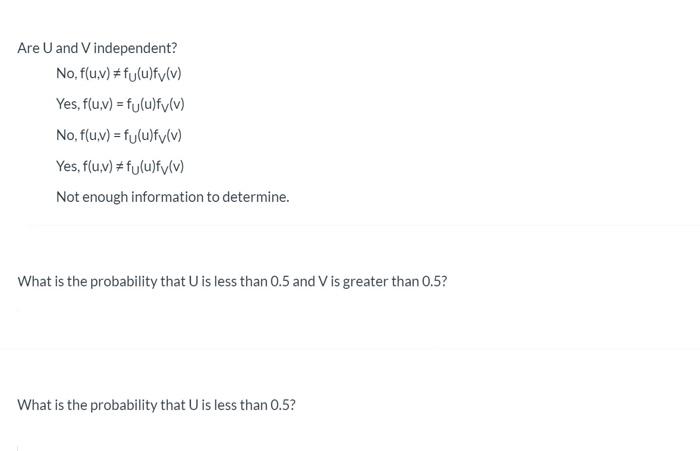 Solved Consider the joint pdf f(ur) and marginal pdfs fu(u) | Chegg.com