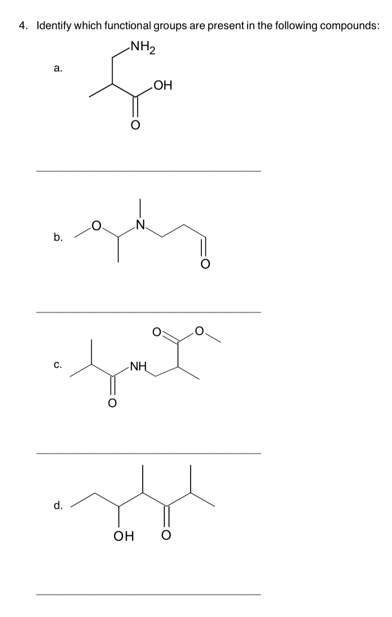 Solved Identify which functional groups are present in the | Chegg.com