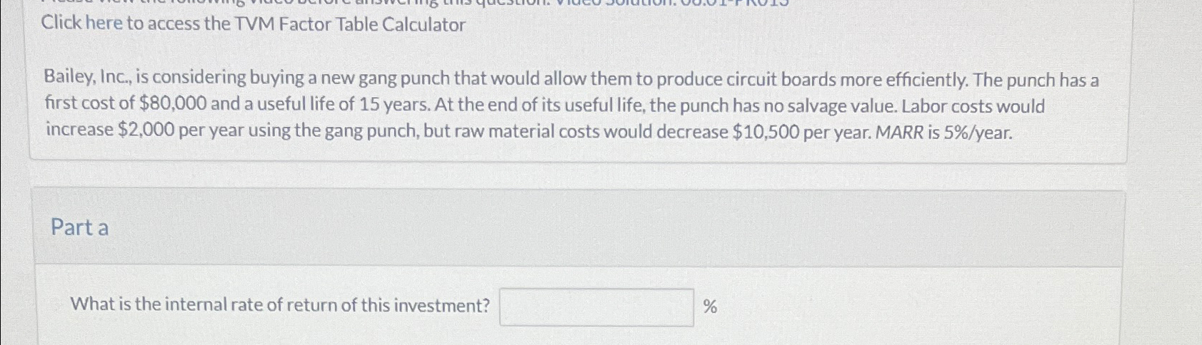 Solved Click here to access the TVM Factor Table | Chegg.com
