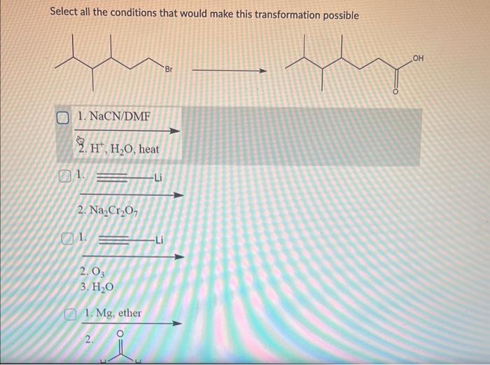 Solved Select all the conditions that would make this | Chegg.com