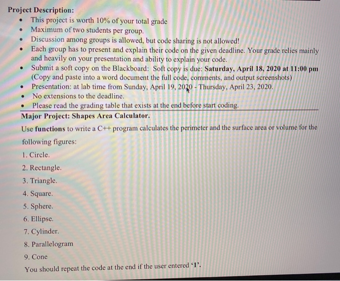 Solved Project Description: This project is worth 10% of | Chegg.com