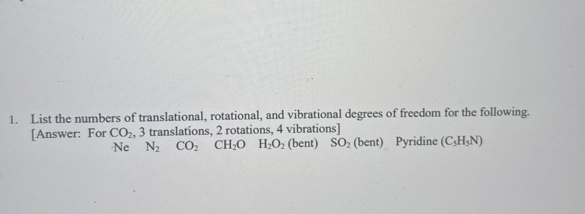 Solved by an EXPERT List the numbers of translational, rotational, and | Chegg.com