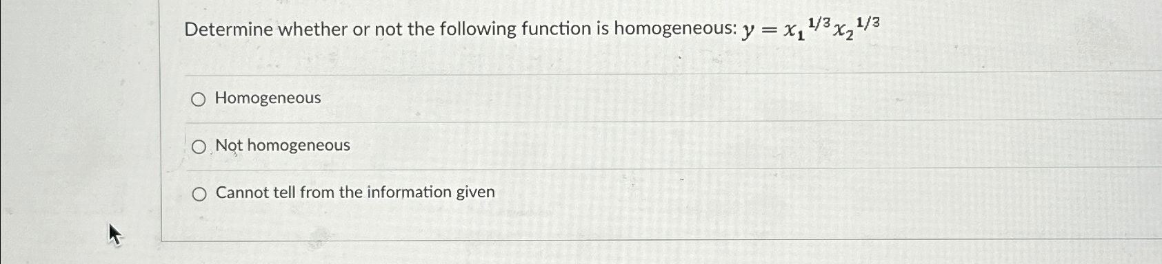 Solved Determine Whether Or Not The Following Function Is 8110