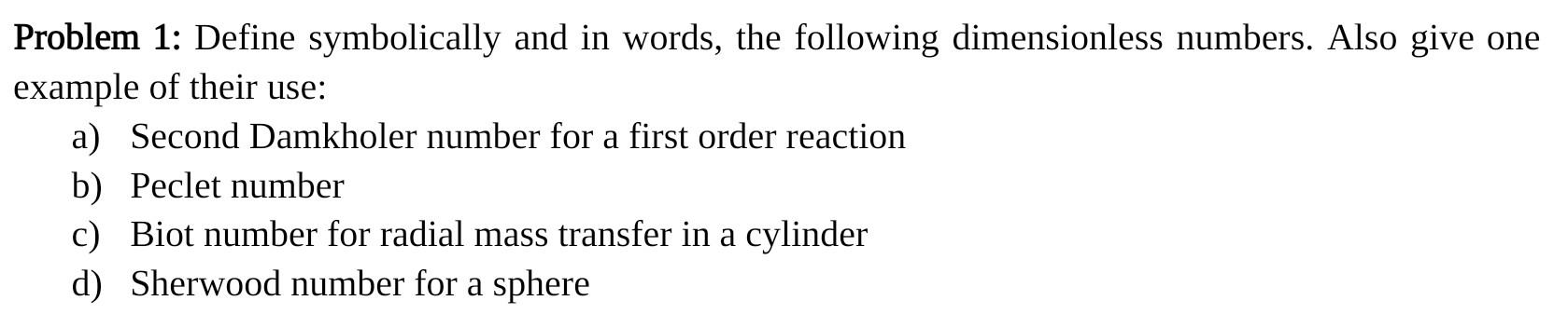Solved Problem 1: Define symbolically and in words, the | Chegg.com