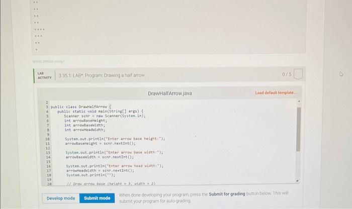 Solved This program outputs a downwards facing arrow | Chegg.com Solved This program outputs a downwards facing arrow | Chegg.com