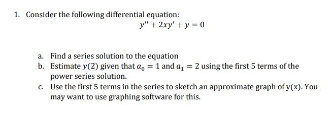 Solved Consider the following differential | Chegg.com