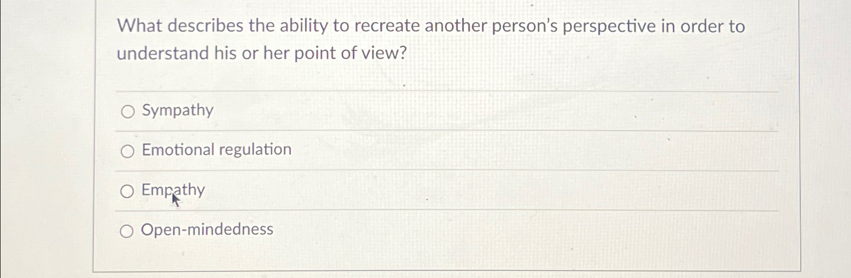 Solved What describes the ability to recreate another | Chegg.com