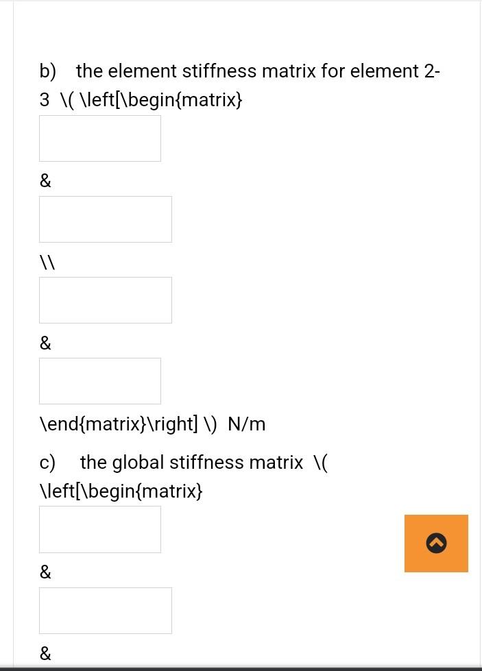 Using the direct stiffness method for the spring | Chegg.com