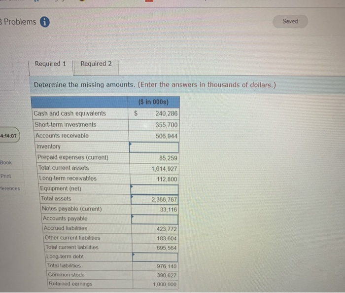 Solved Problem 3-2 (Algo) Balance sheet preparation; missing | Chegg.com