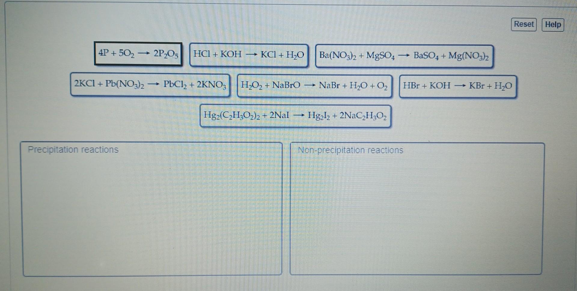Solved understanding if these equations are precipitation | Chegg.com