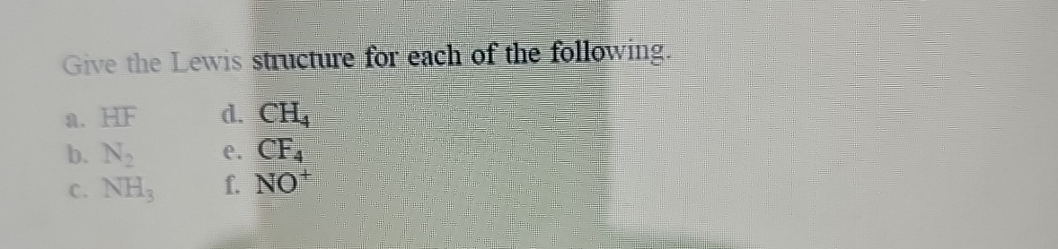 Give the Lewis structure for each of the following.a. | Chegg.com