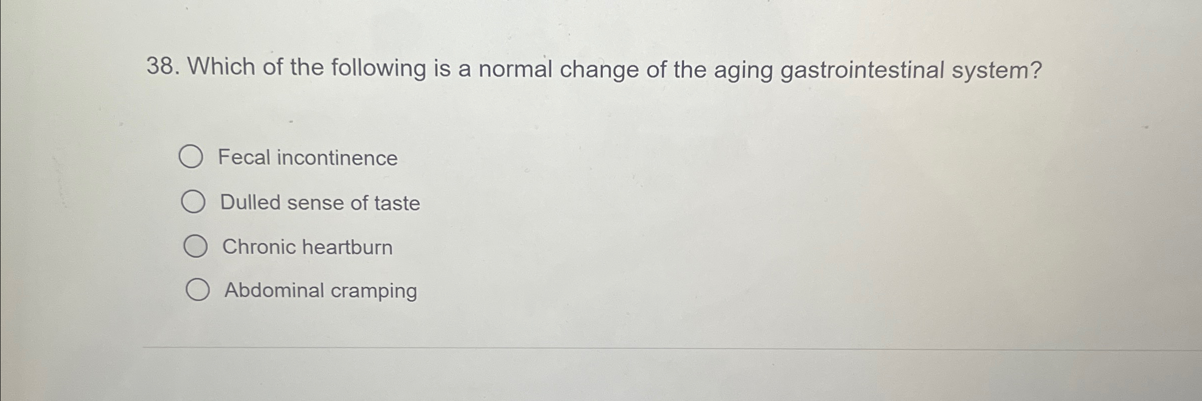 Solved Which of the following is a normal change of the | Chegg.com