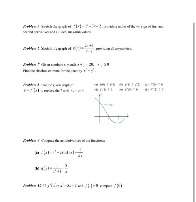 Solved Problem I Compute the absolute extrema of the | Chegg.com