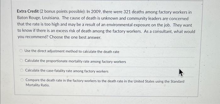 Solved Extra Credit ( 2 bonus points possible): In 2009, | Chegg.com