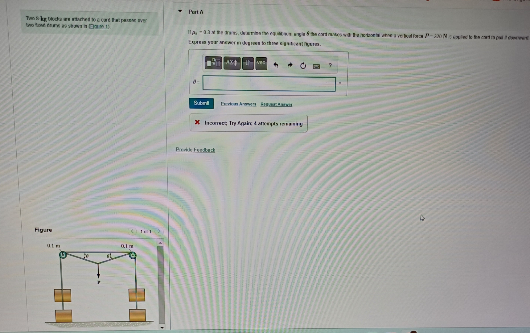 Solved Two 8-kg blocks are attached to a cord that passes | Chegg.com