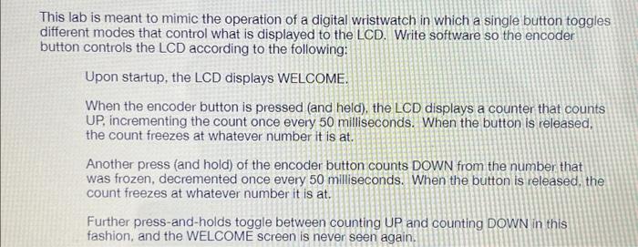 Write code to mimic the operation of a digital | Chegg.com