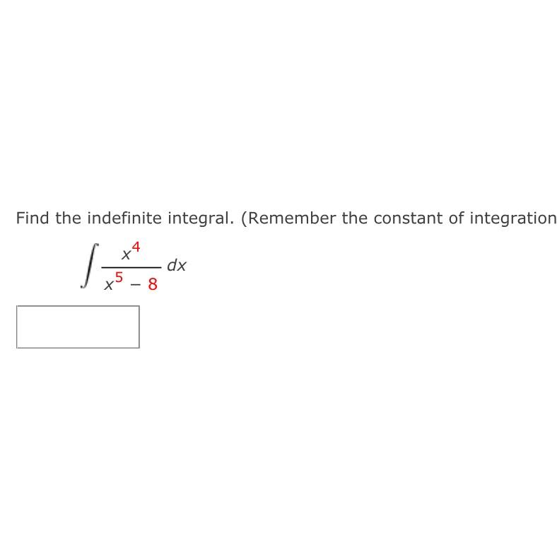 Solved Find the indefinite integral. (Remember the constant | Chegg.com