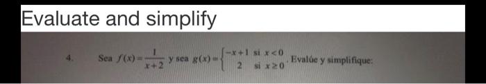 Solved Evaluate and simplify Sea (x) ਸਮੇਤ ) y sea g(x) (-x+1 | Chegg.com